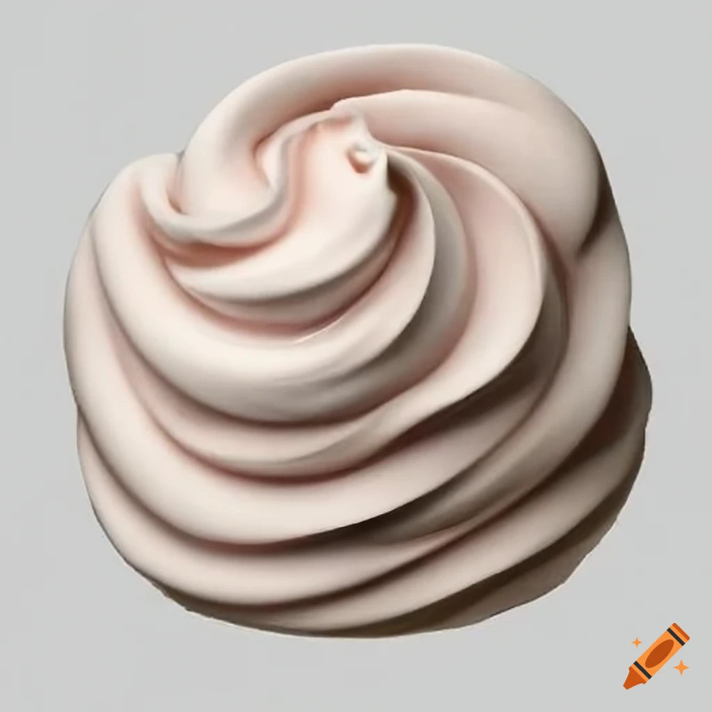 Realistic whipped cream web button