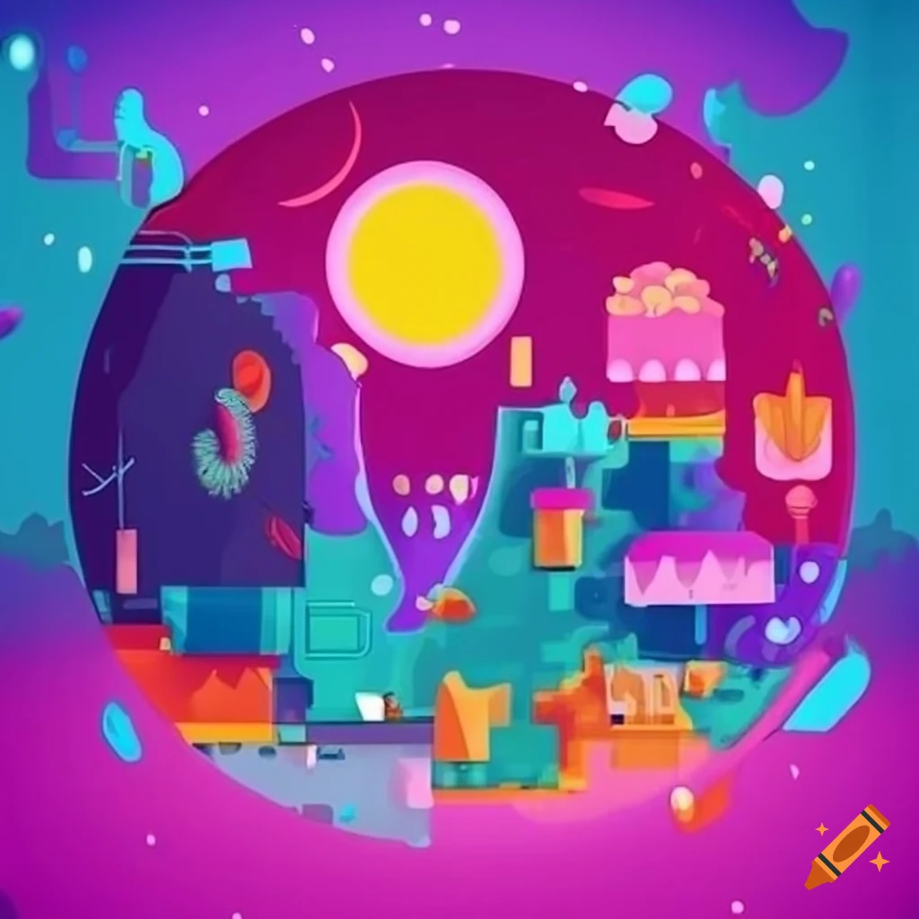 Kurzgesagt logo on Craiyon