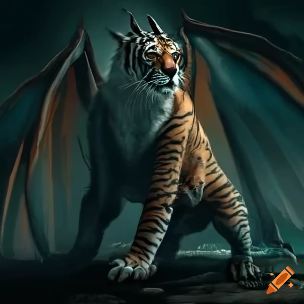 Image Of A Tiger dragon Hybrid Creature On Craiyon