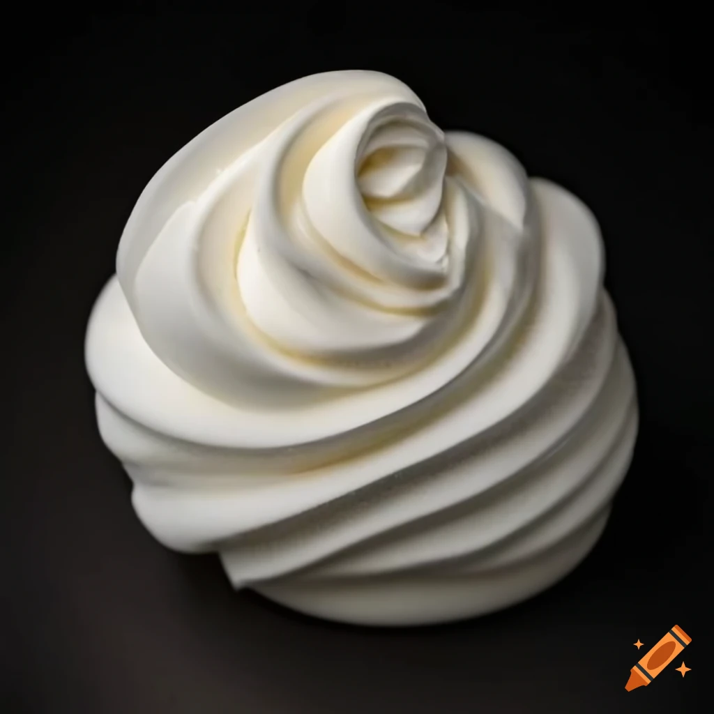 Realistic white whipped cream web button