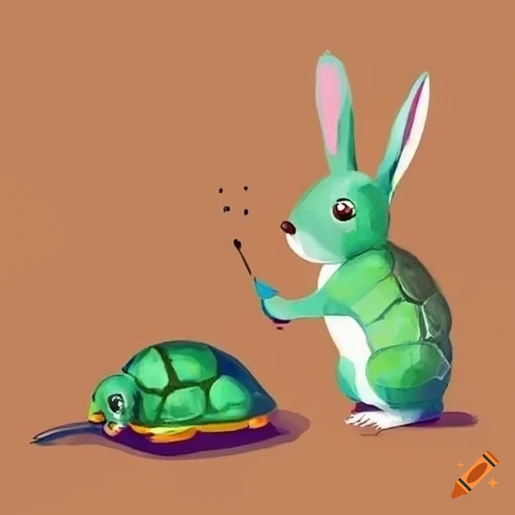 Illustration of a rabbit, squirrel, and turtle