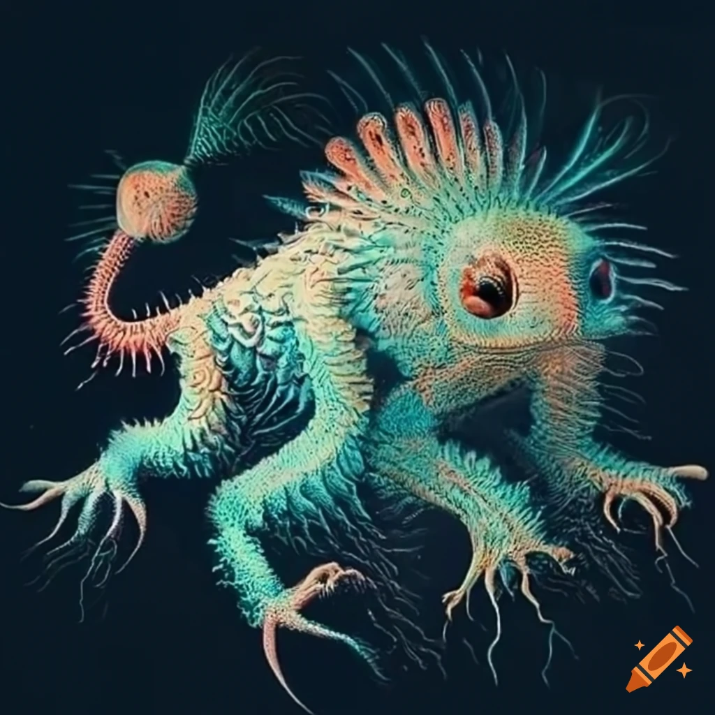 Primitive anthropod aliens in the jungle on Craiyon