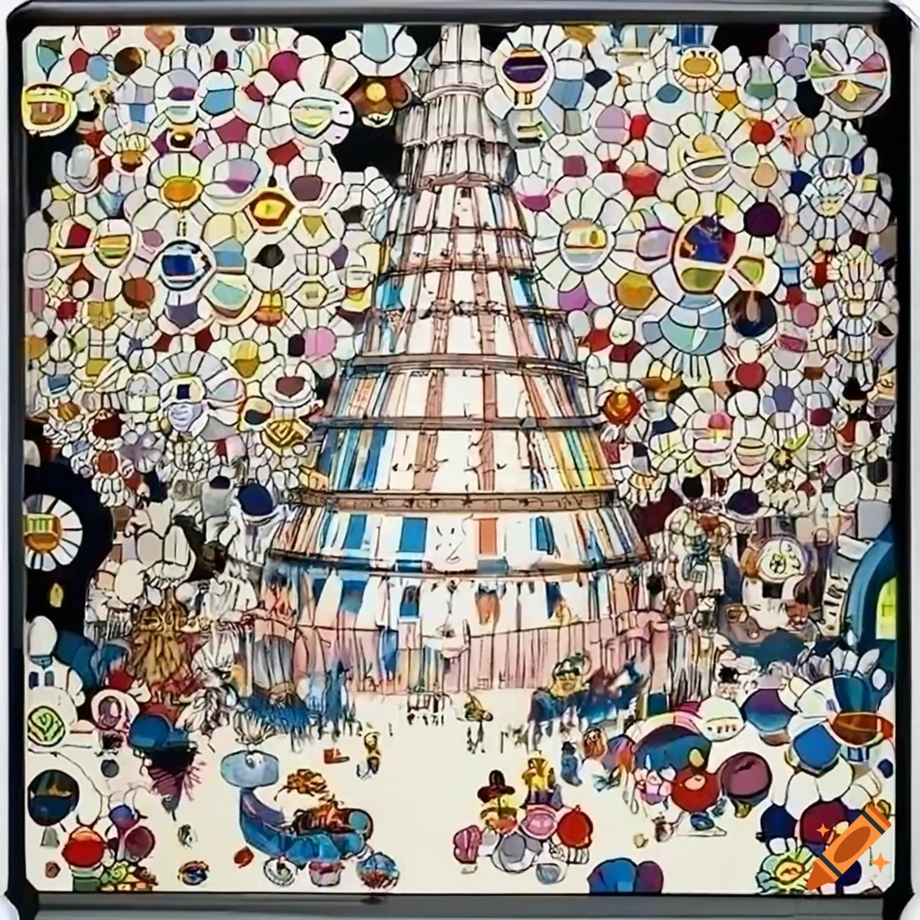 Collaborative artwork by multiple artists on Craiyon