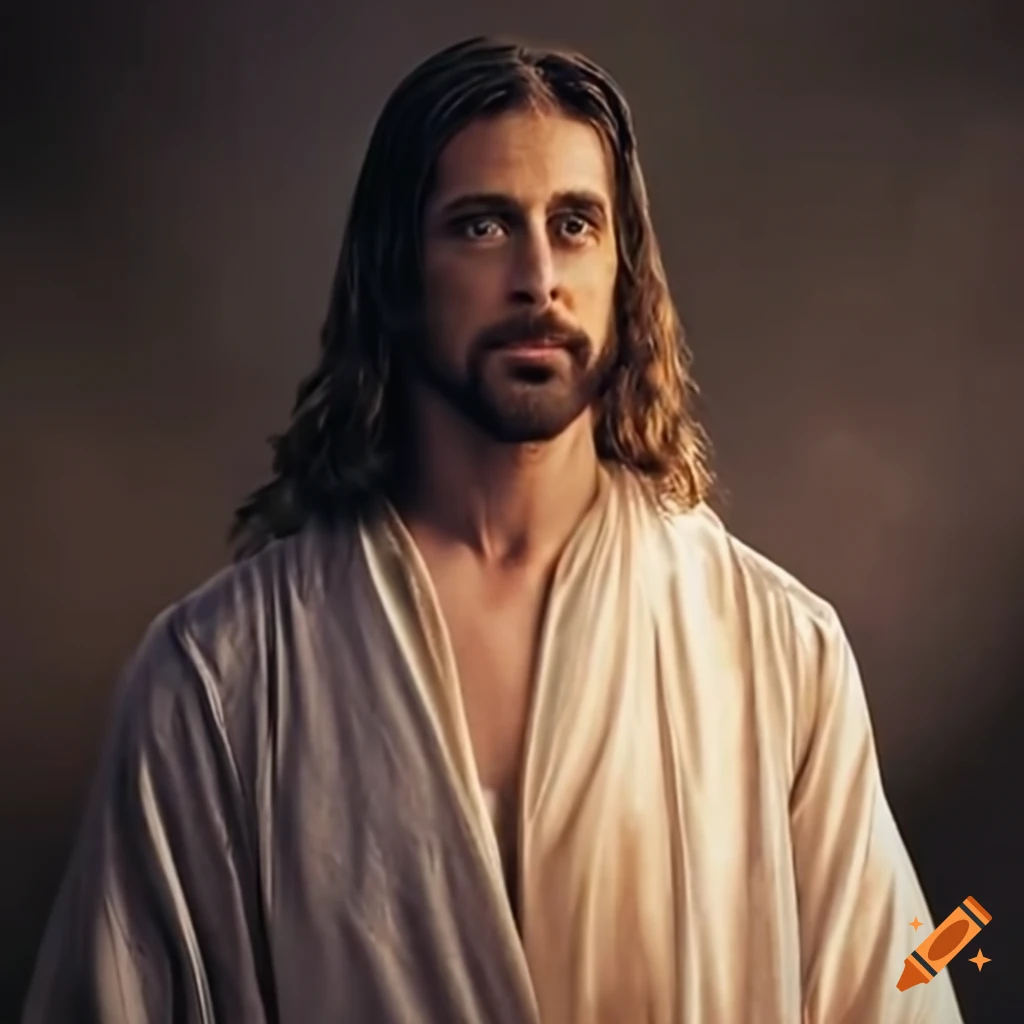 Portrait of Aaron Rodgers as Jesus on Craiyon