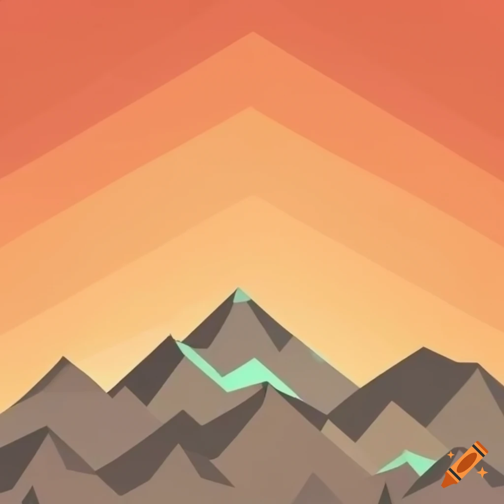 Polygon style mountains on Craiyon