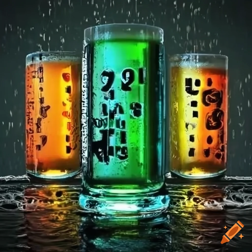 Matrix themed beer pint on Craiyon