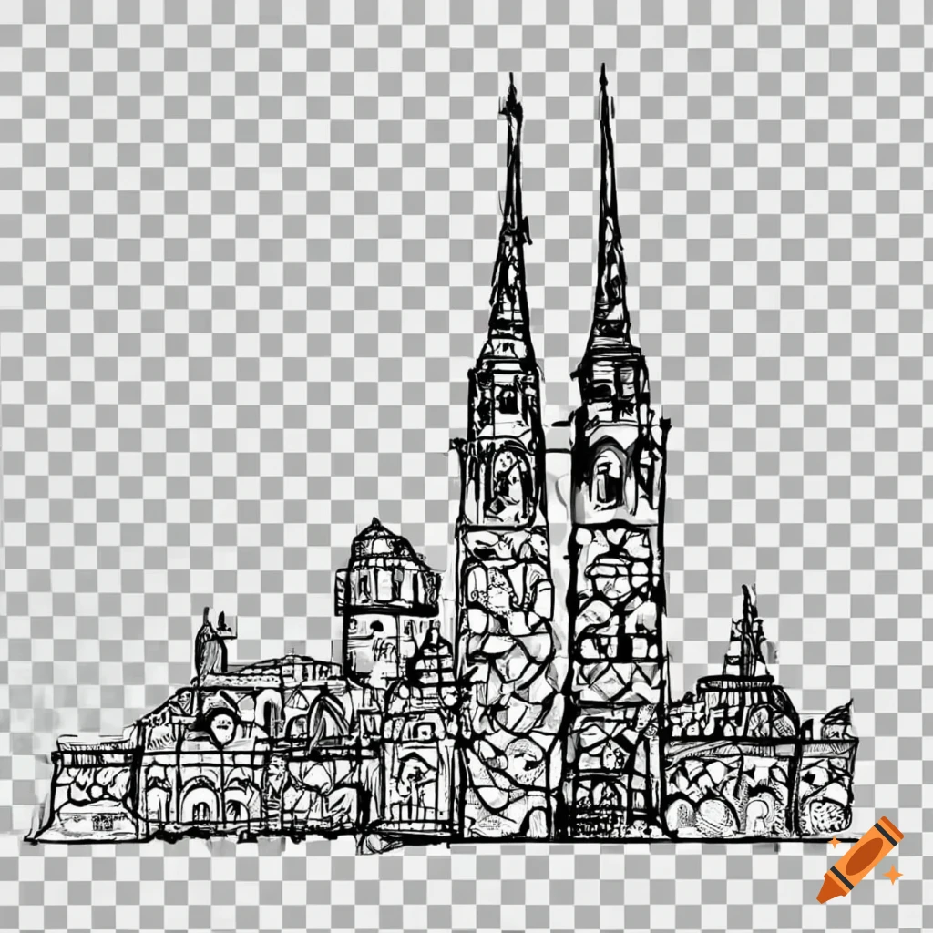 Transparent drawing of copenhagen skyline on Craiyon