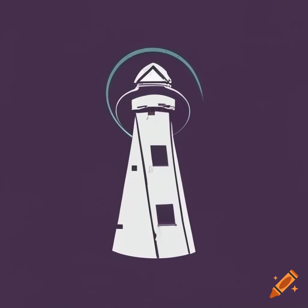 Simple lighthouse in american traditional tattoo style with orange hues ...