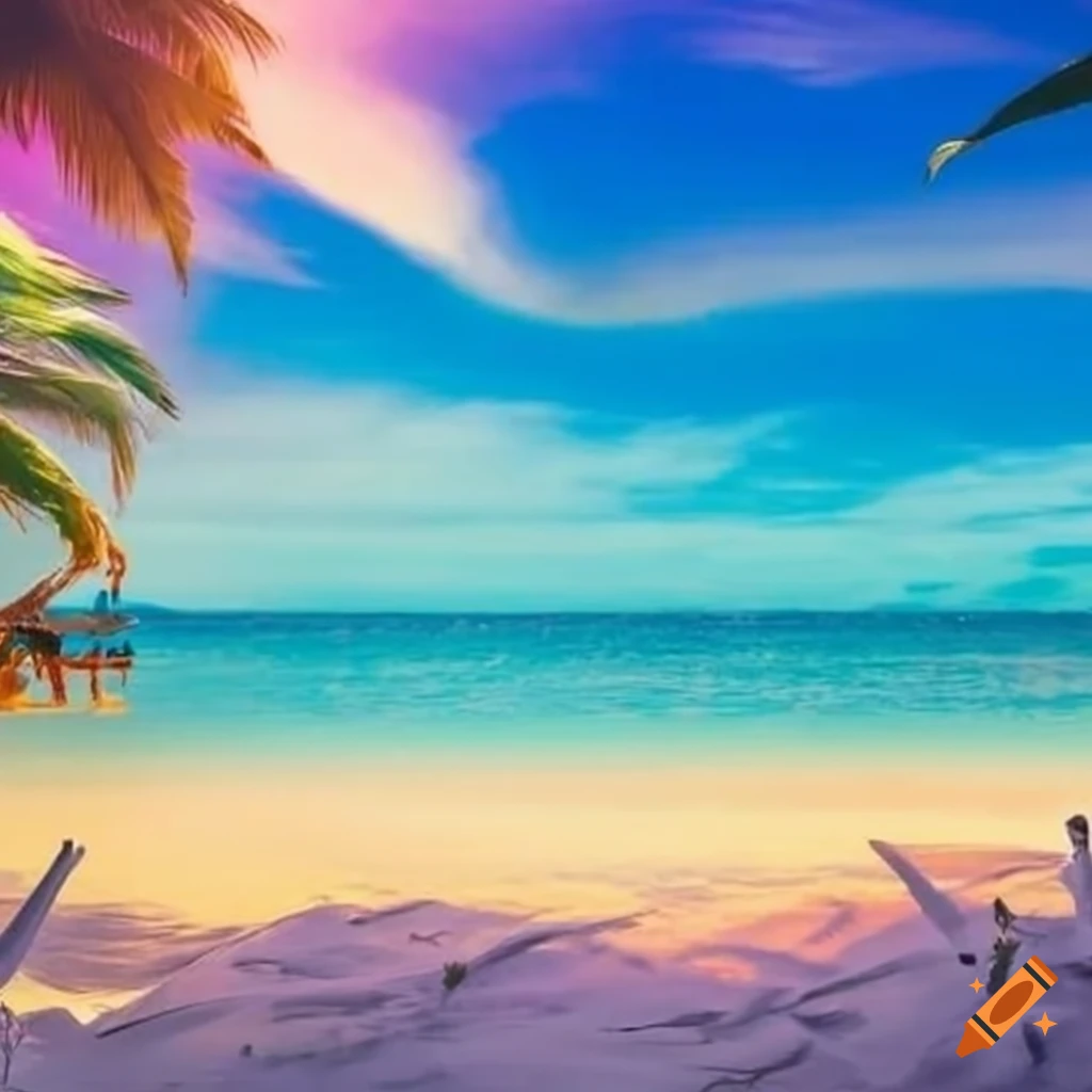 Beach party on Craiyon