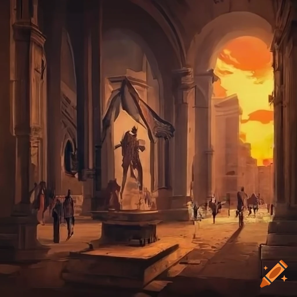 Artwork depicting the contrast between justice and injustice in an ...