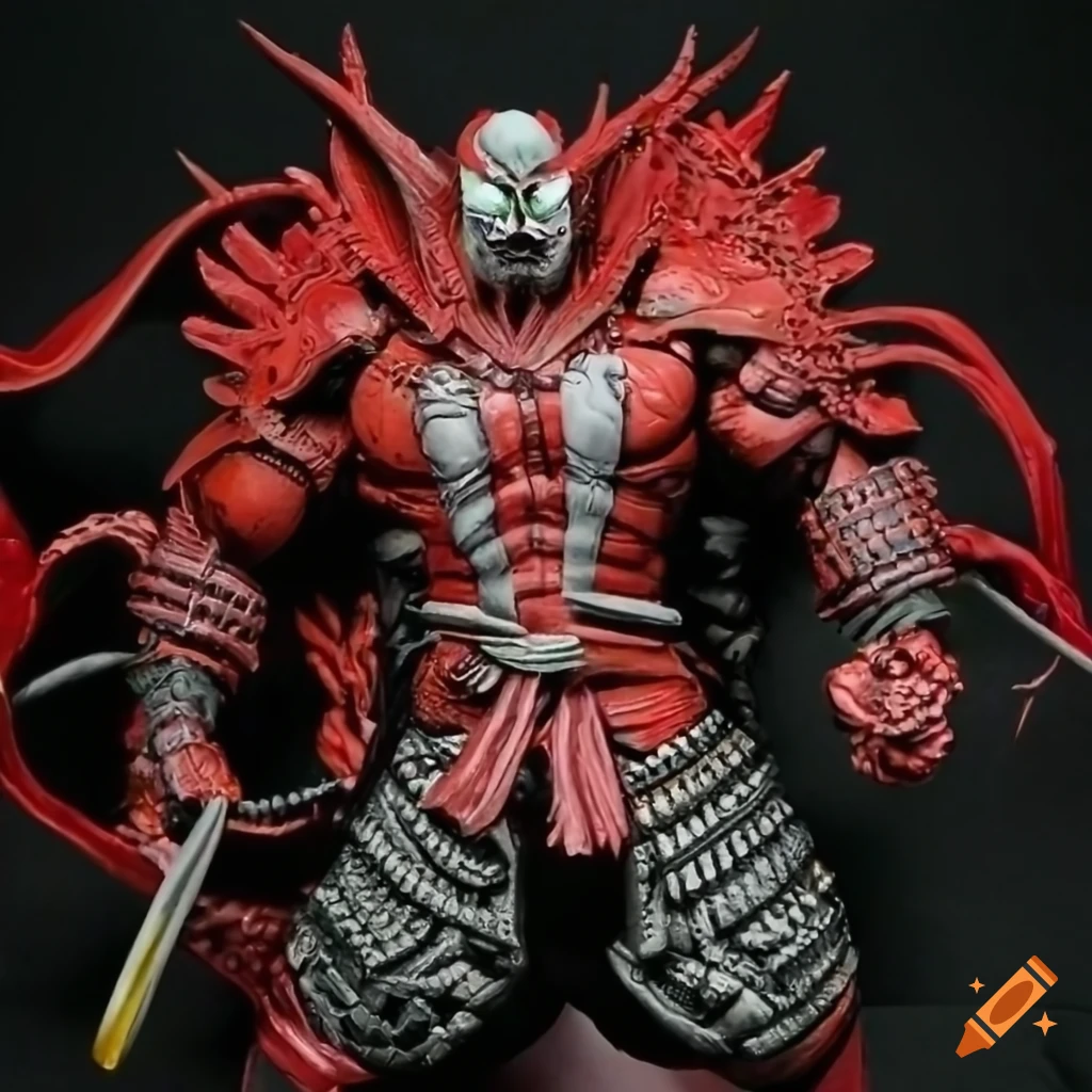 Detailed artwork of SPAWN samurai with katana on Craiyon