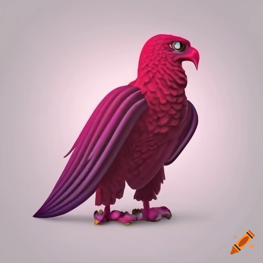 3D iconic eagle mascot for electronic music festival on Craiyon