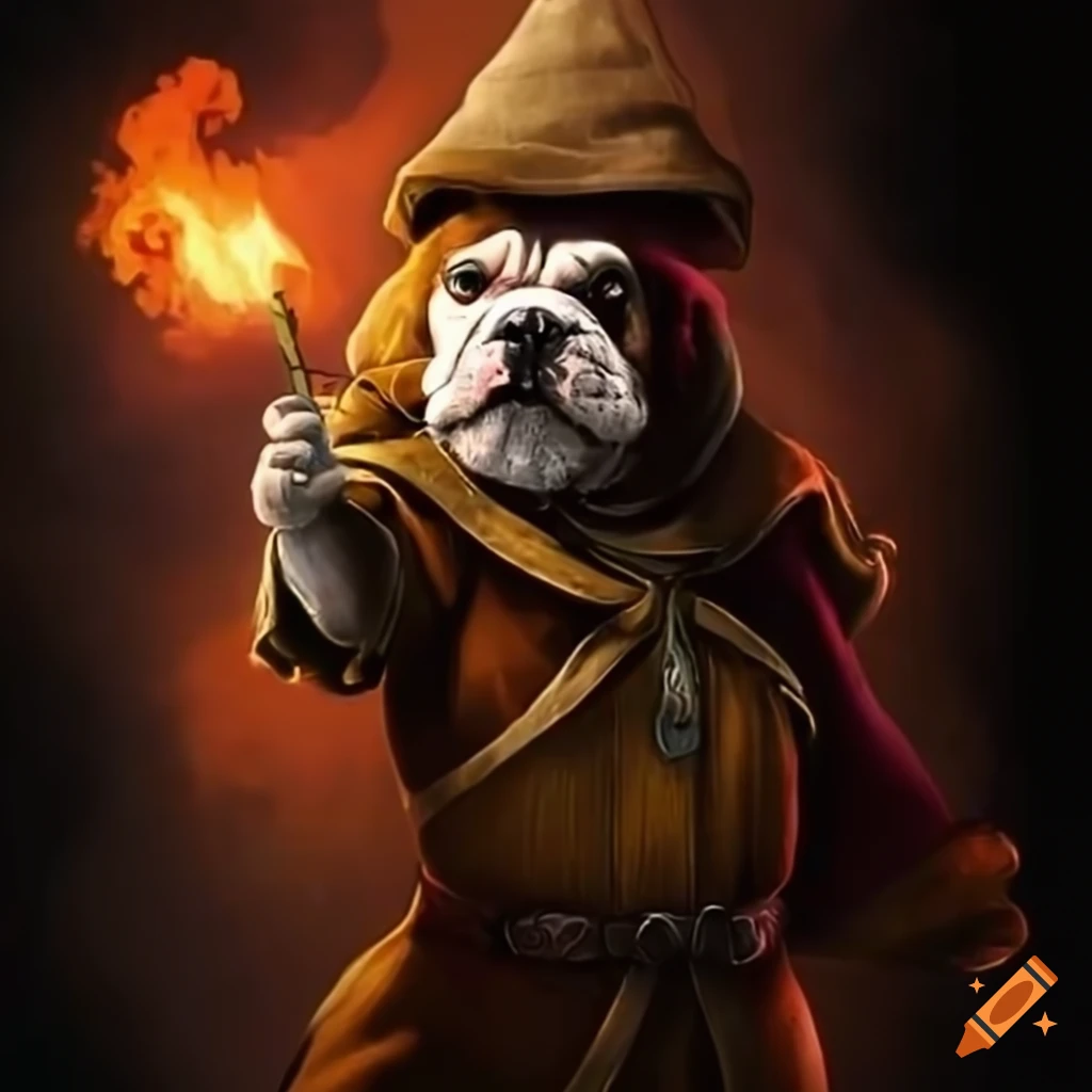 Black pug as a wizard on Craiyon