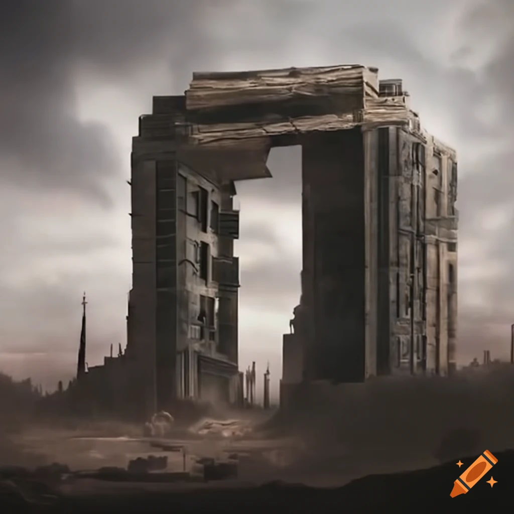 Impossible modern architecture of a dirt building on Craiyon