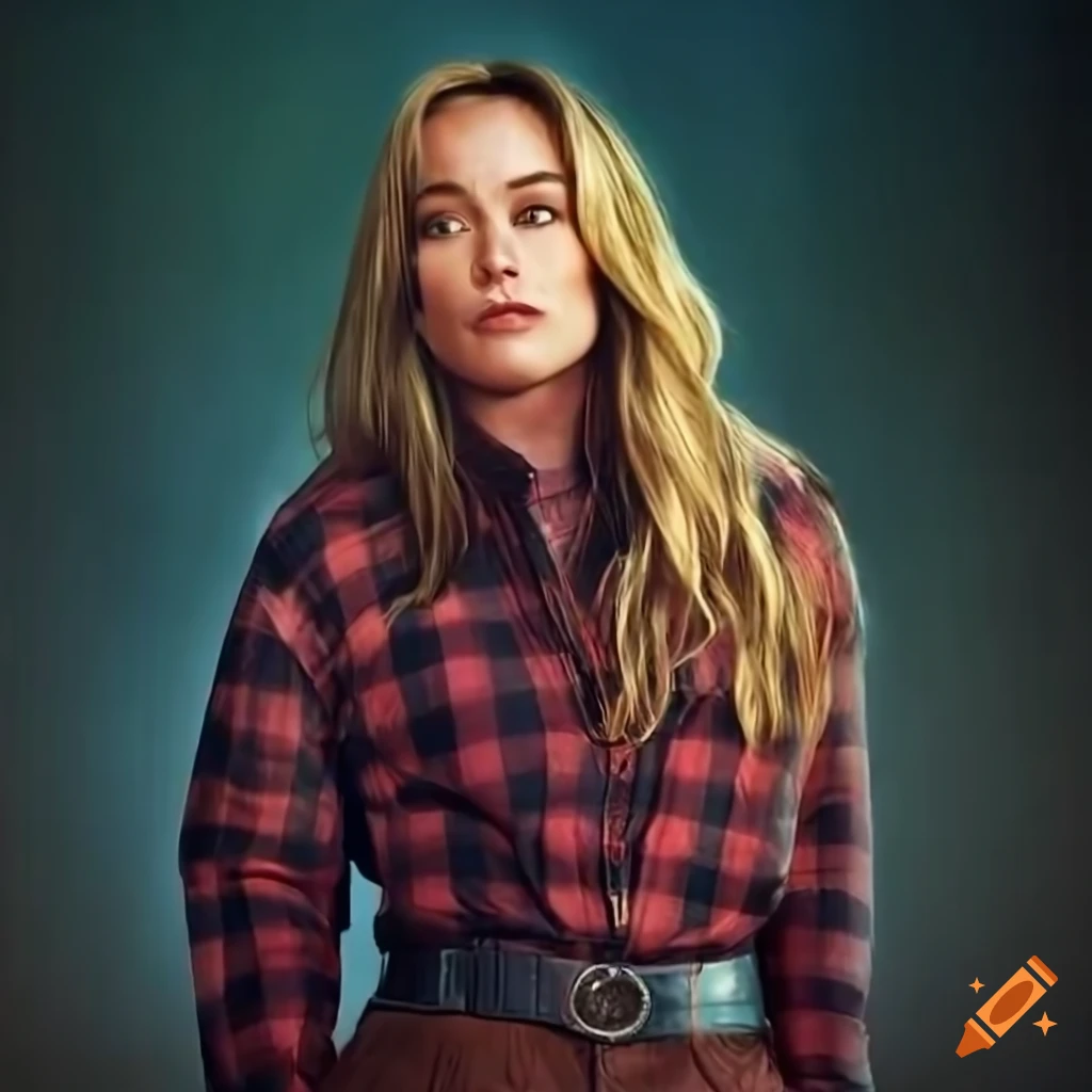 Hyperrealistic photograph of actress Piper Perabo horse-riding on Craiyon