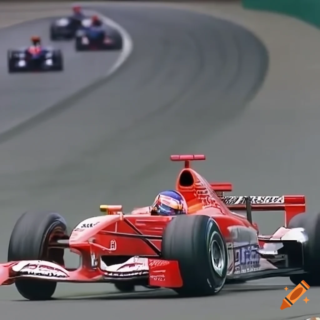 2000s formula 1 cars racing on a circuit