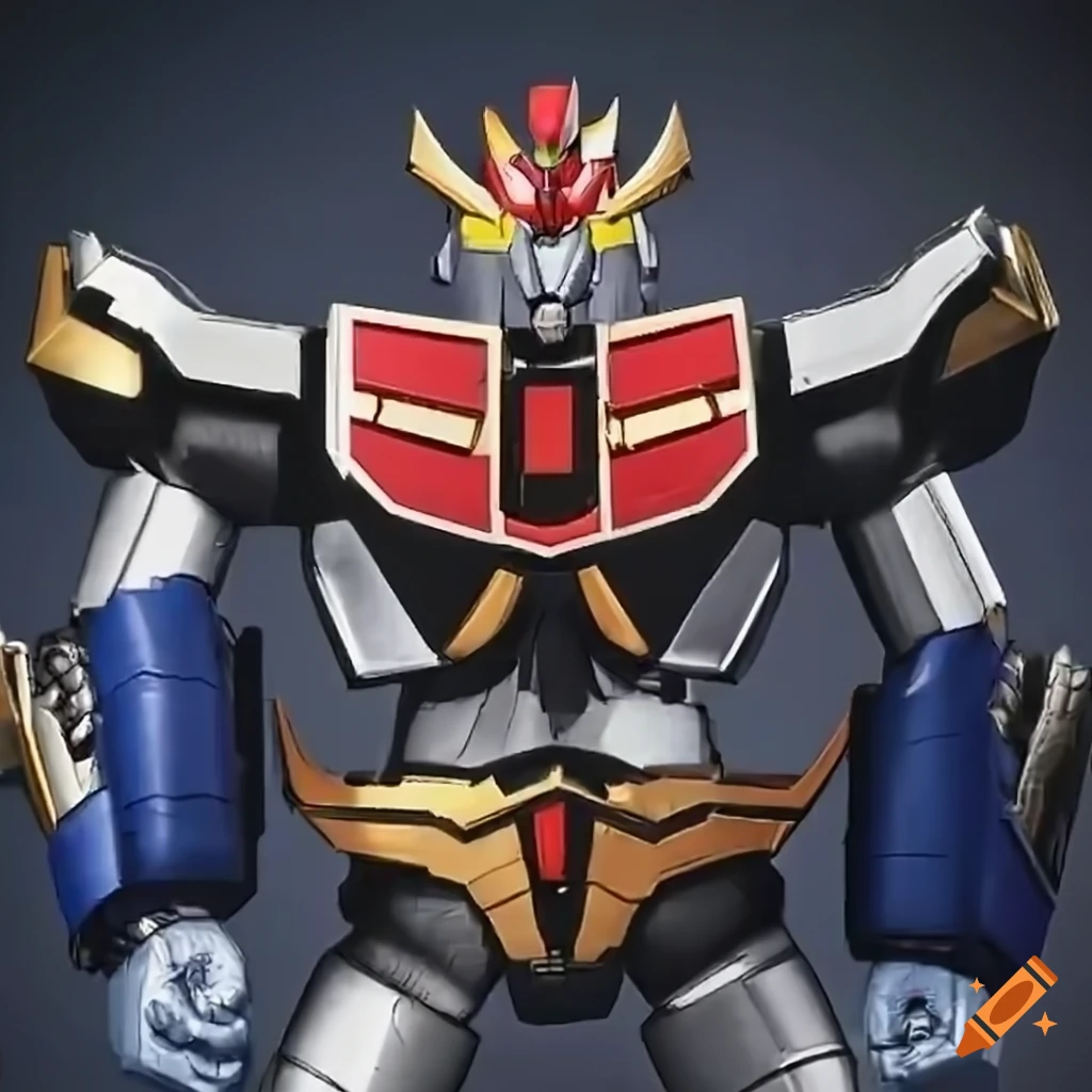 Epic showdown between Shinkon Gattai Godannar and Mazinger Z on Craiyon