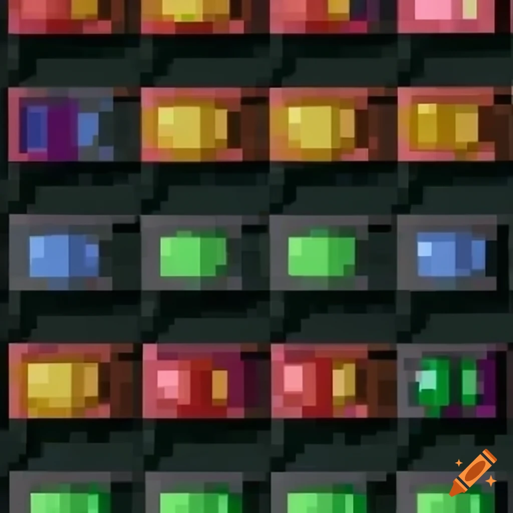 Artwork combining elements from minecraft on Craiyon