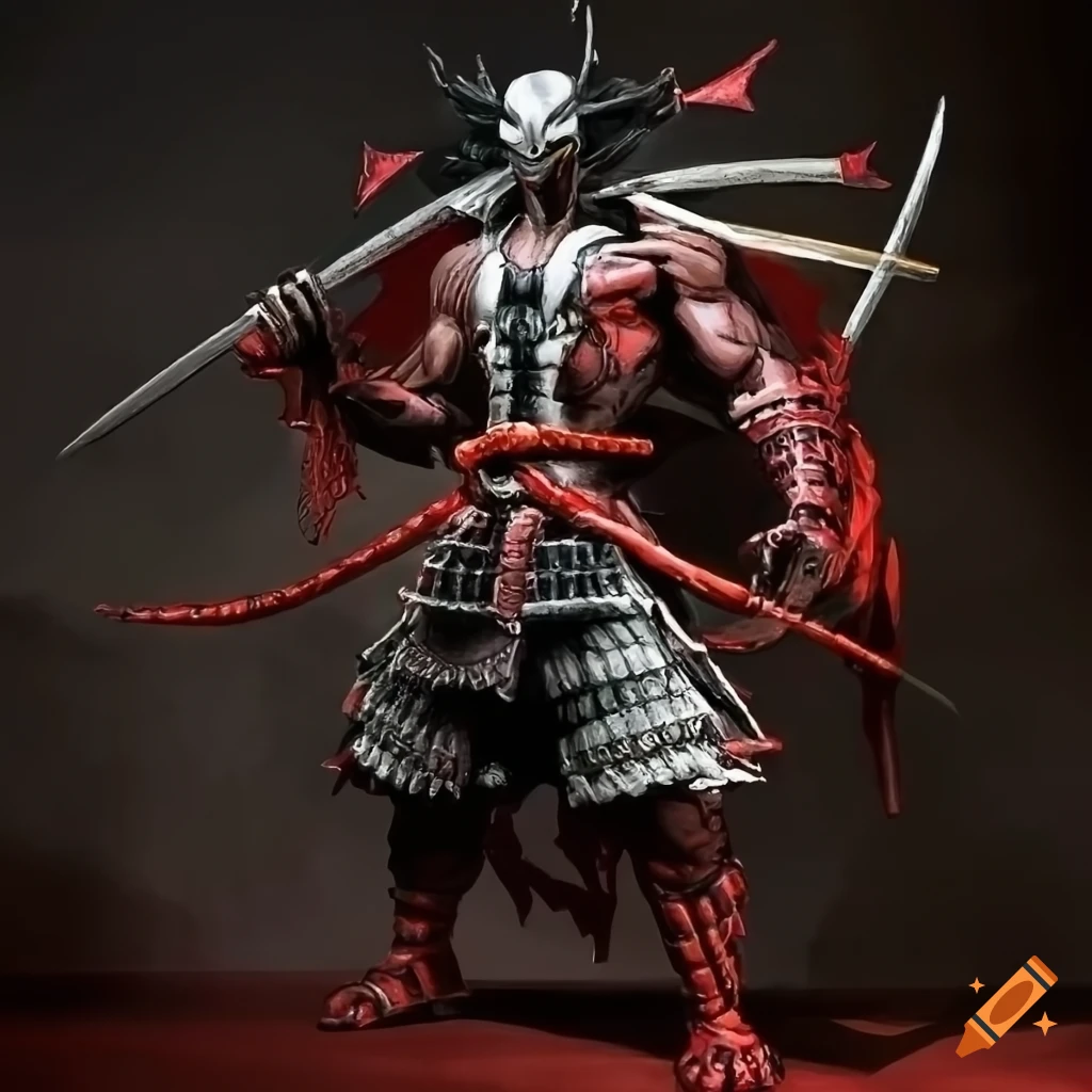 Detailed illustration of a samurai superhero with a katana on Craiyon