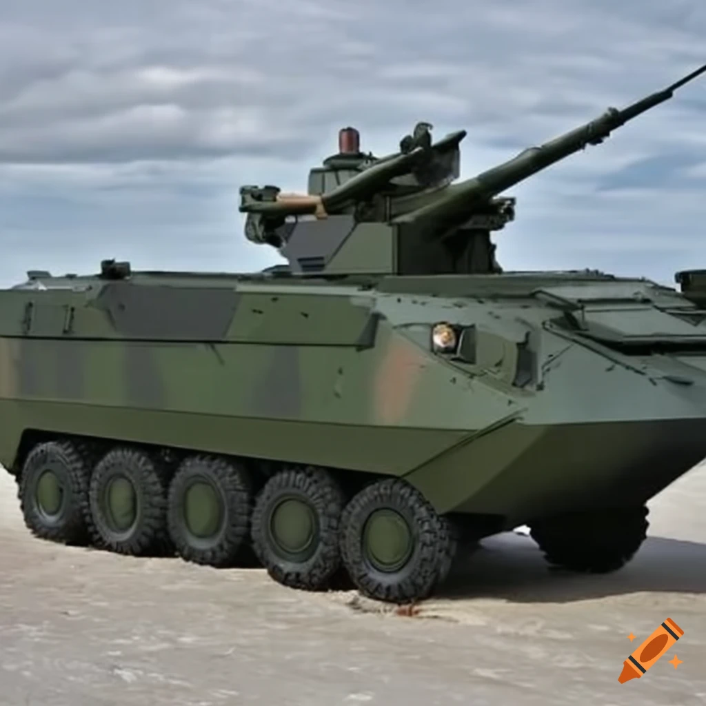 K 150 armored amphibious vehicle on Craiyon