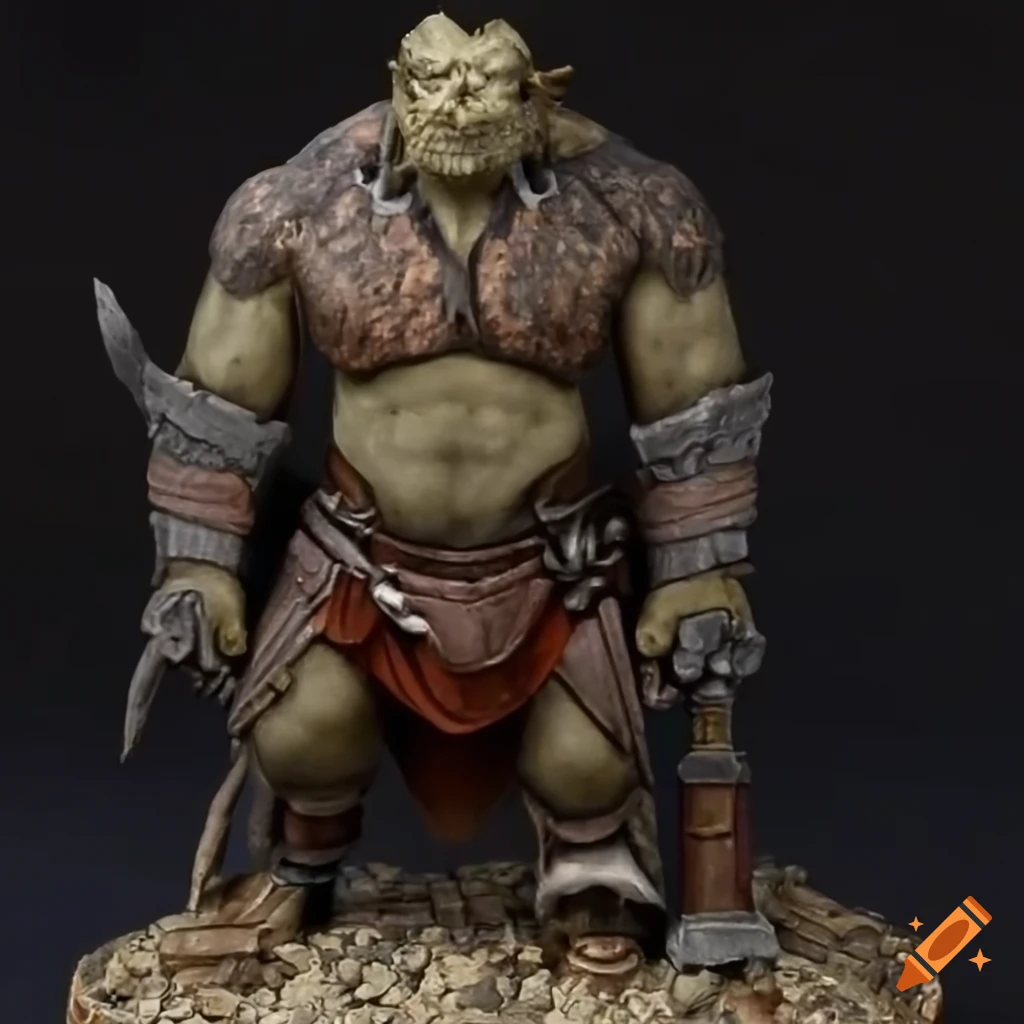 Imposing fantasy character with a strong physique on Craiyon