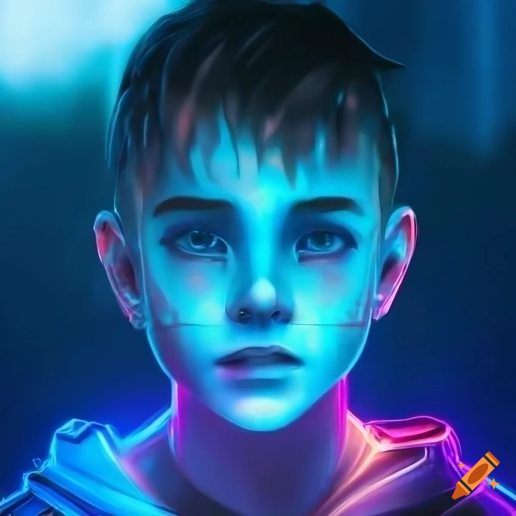 Image of a boy playing video games on Craiyon