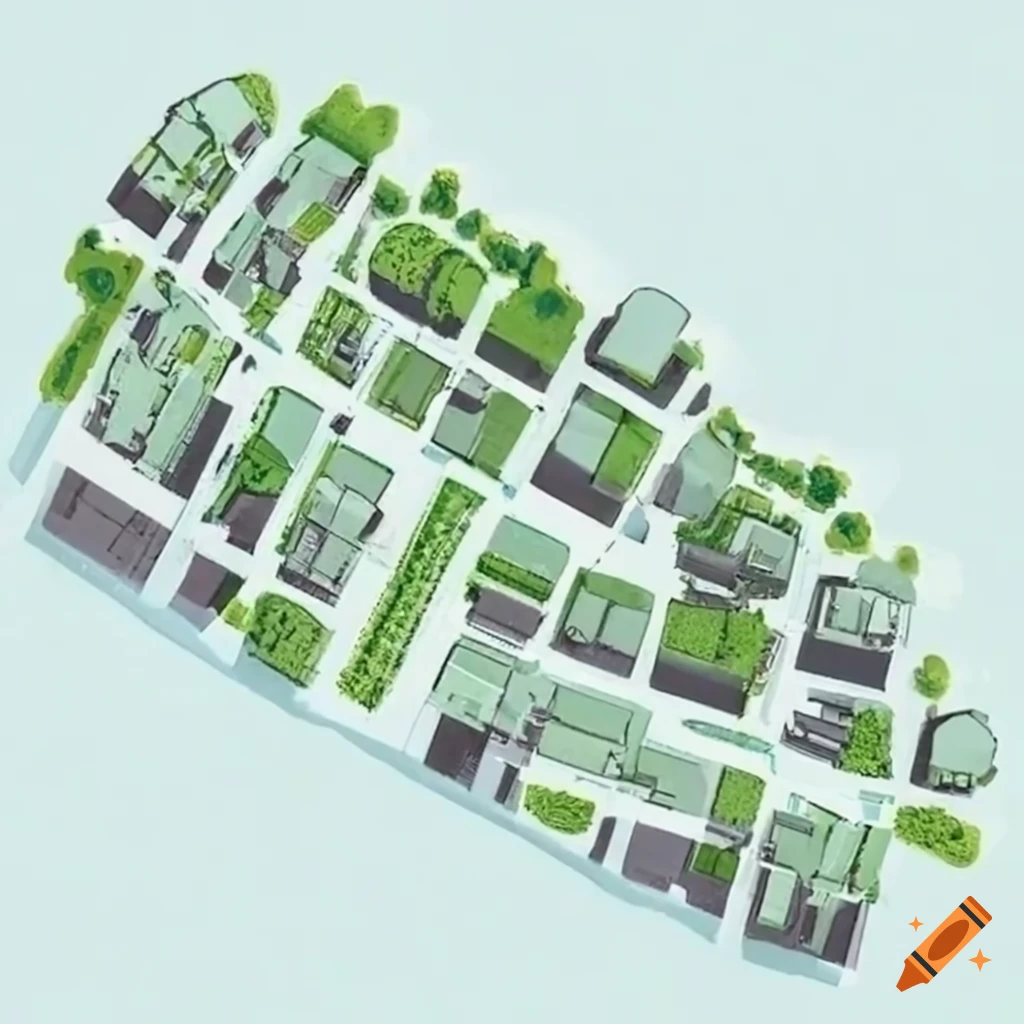 Image of sustainable construction and urban planning on Craiyon