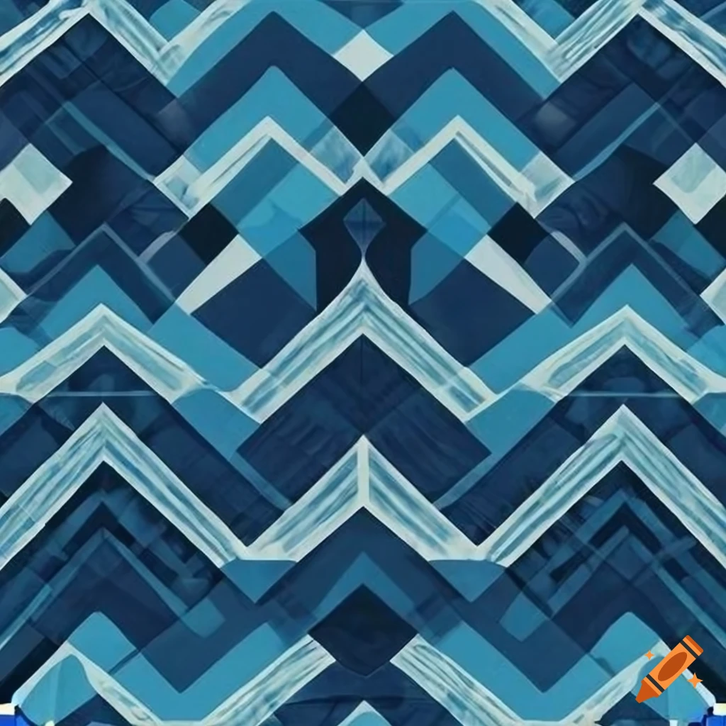 Art deco inspired zigzag pattern panel on Craiyon