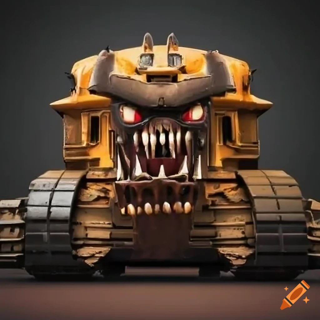 Bulldozer with sharp teeth on the front on Craiyon
