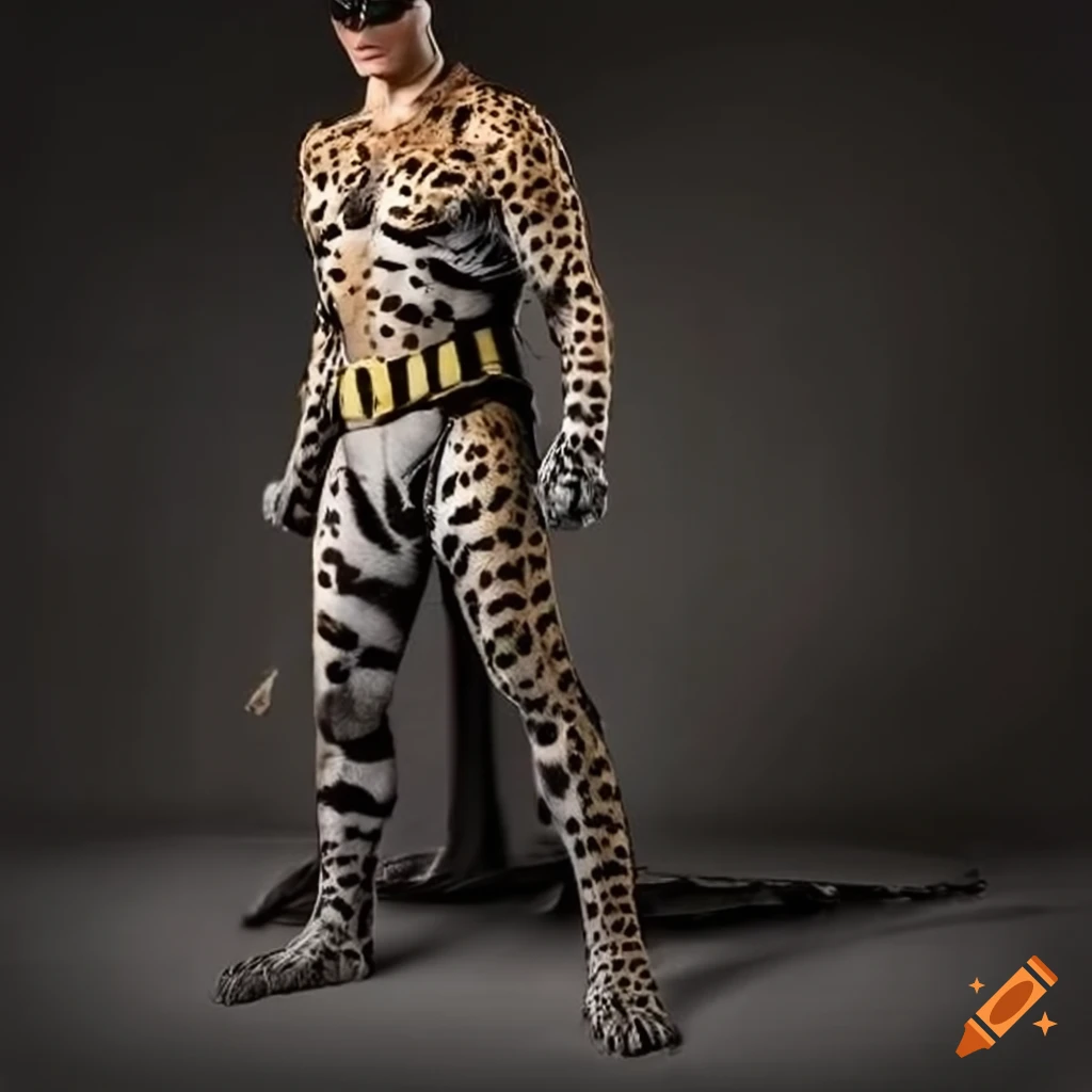 Oc: full body ocelot batman costume on Craiyon