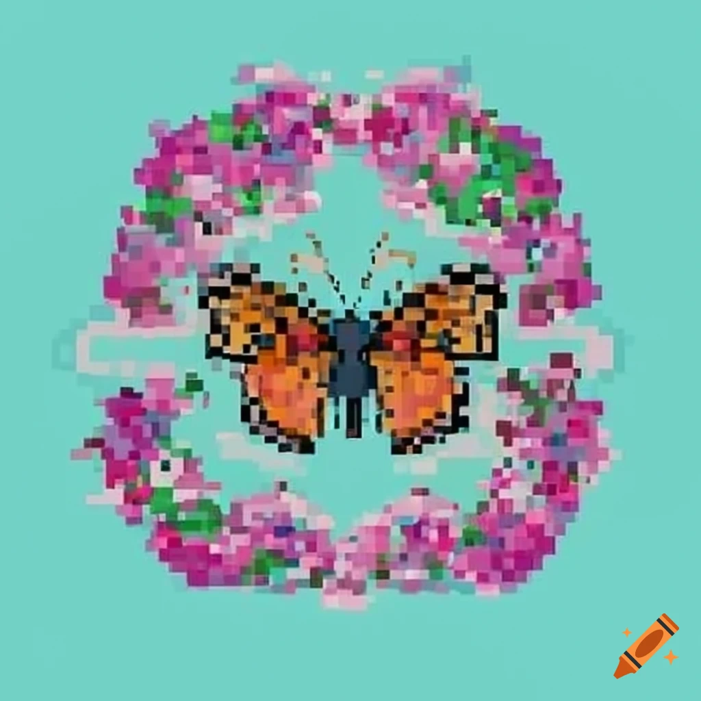 Pixel blossoms 32x32 on Craiyon