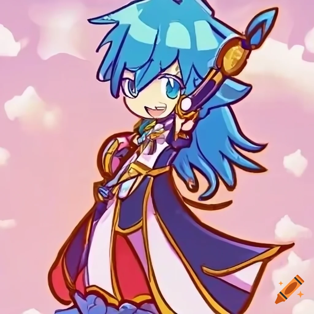 Character sig from puyo puyo game on Craiyon