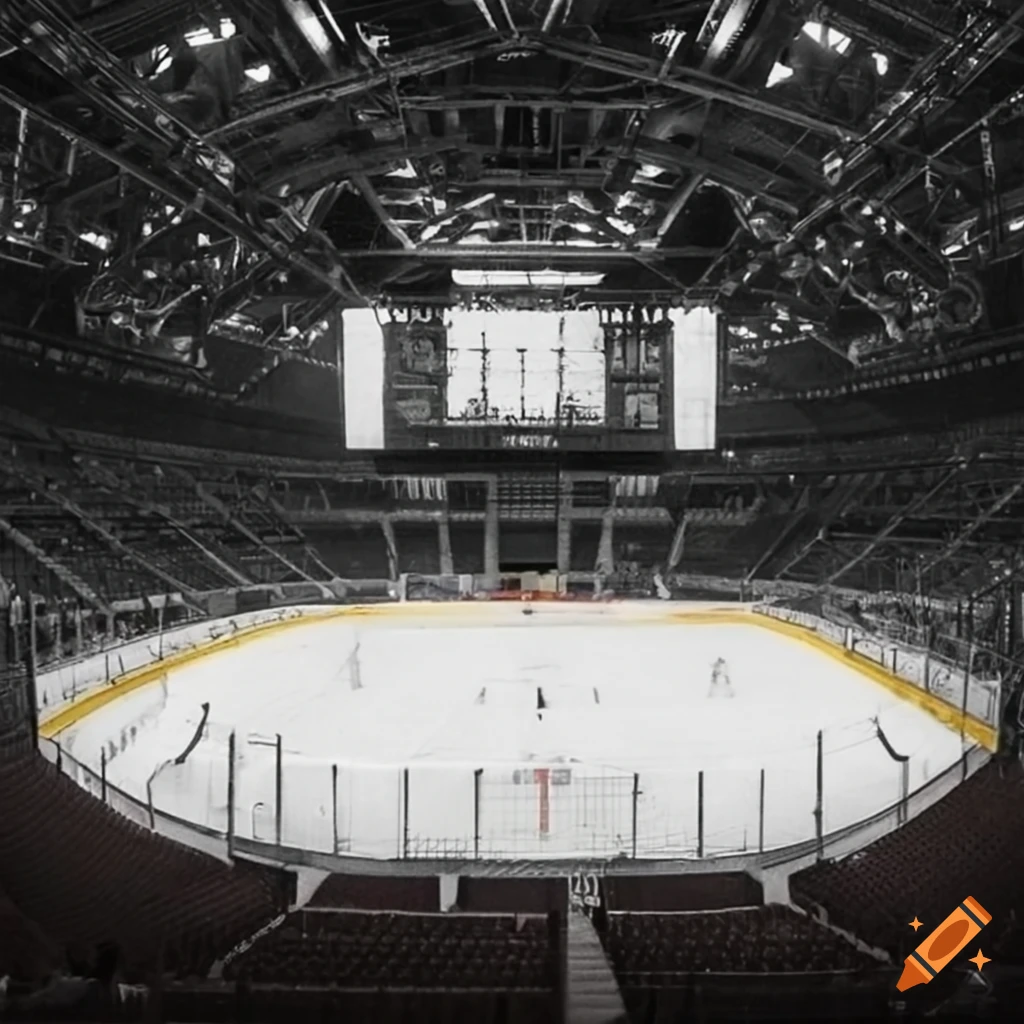 Hockey arena exterior view on Craiyon