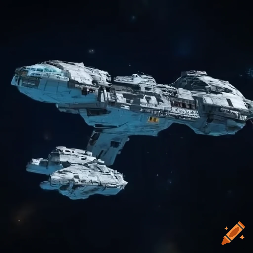 Starfleet cargo ship rendering on Craiyon