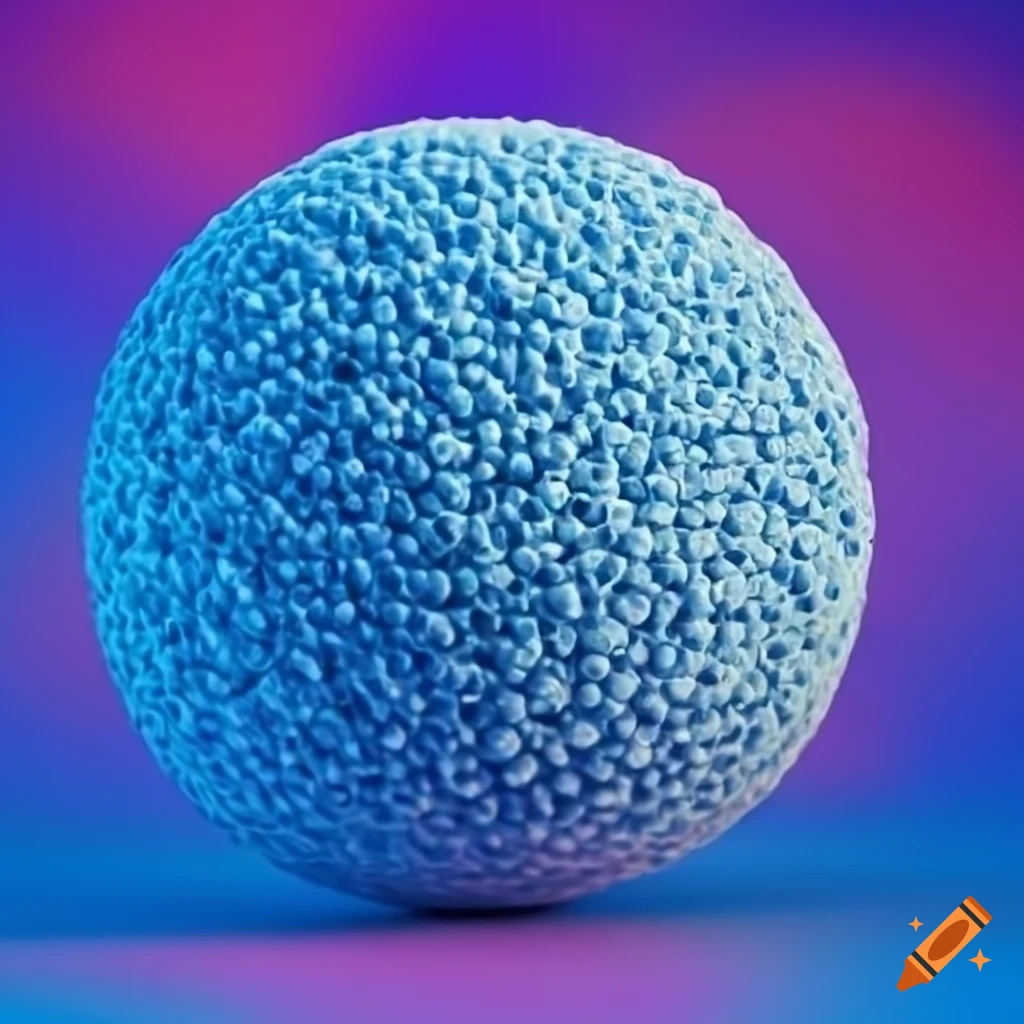 Abstract blue cell shape on Craiyon