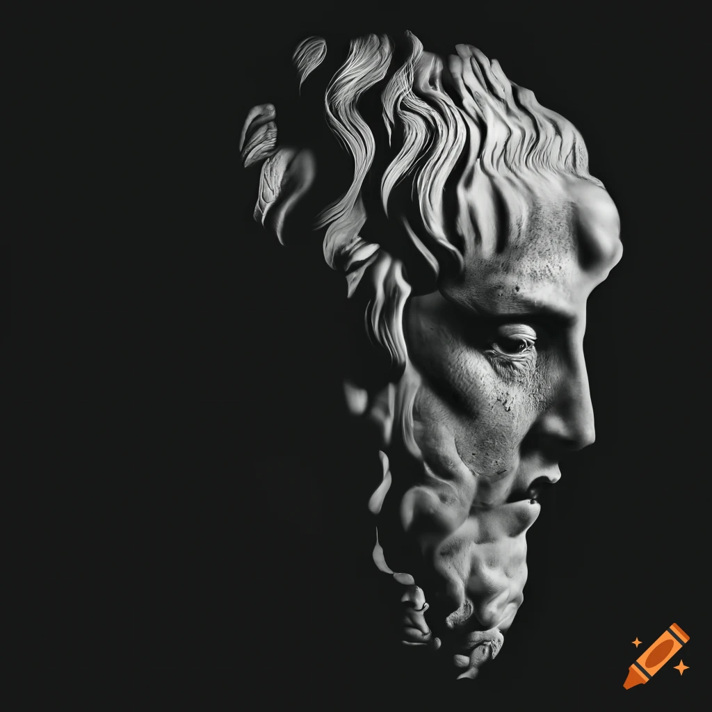 Grey background with platon on Craiyon