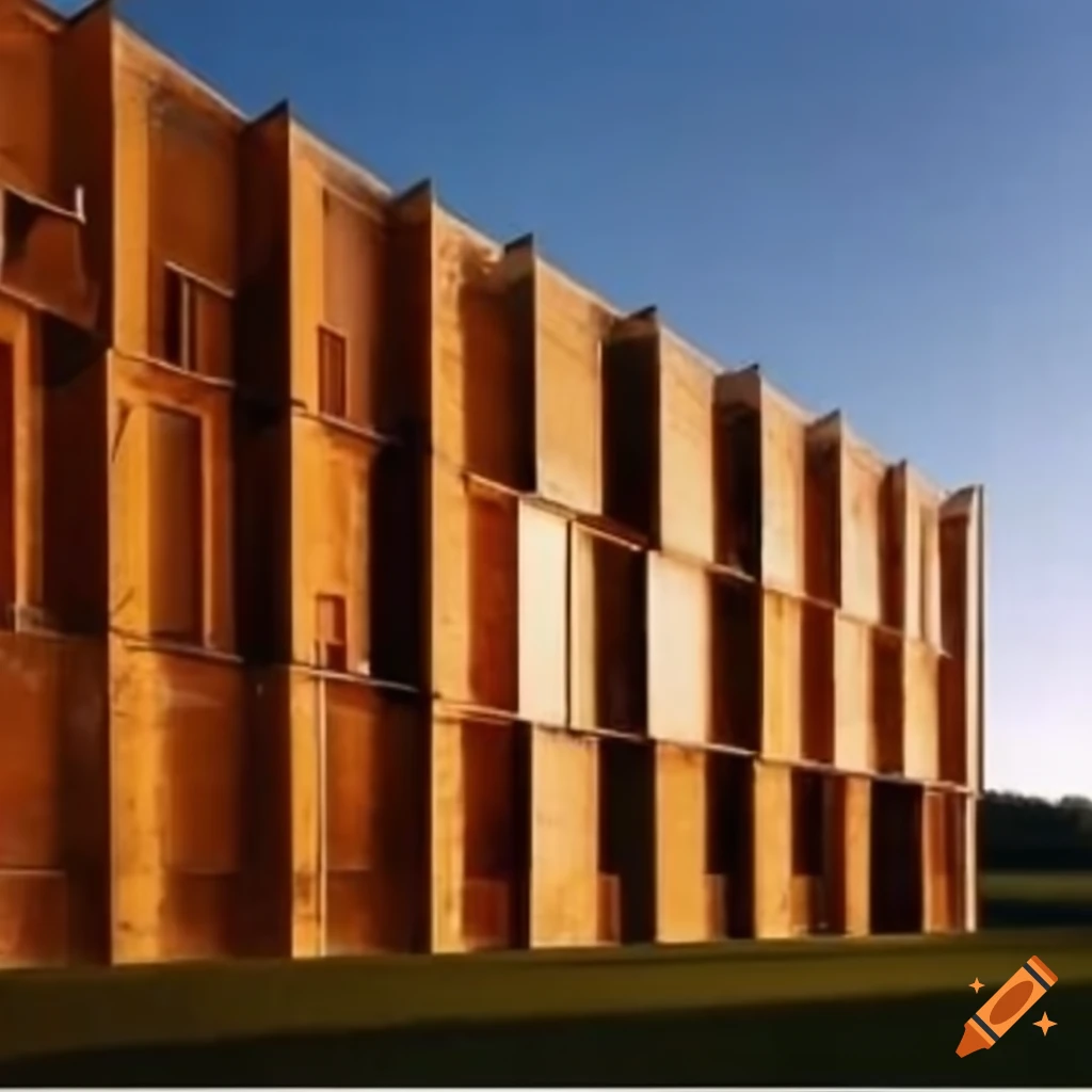 Concrete buildings on Craiyon