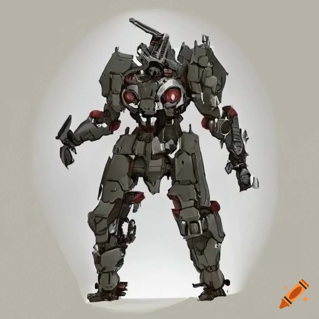 Mecha horse and rider with a spear on Craiyon