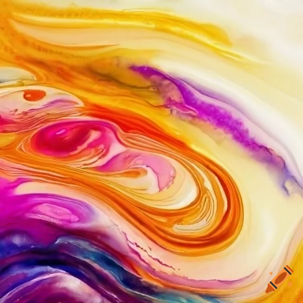 Swirling flow in watercolor with spring colors on Craiyon
