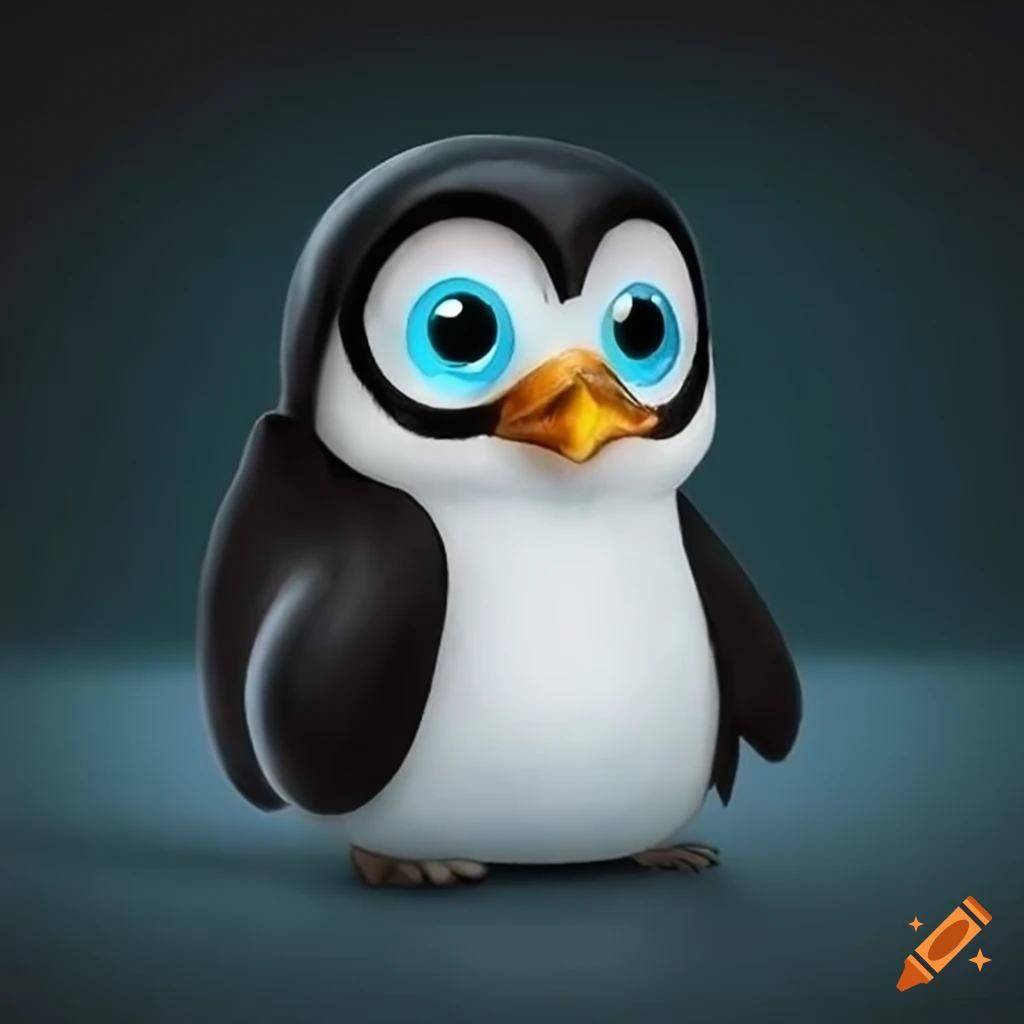 Cute penguin on Craiyon
