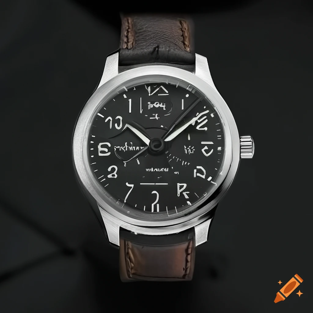 Minimalist watch dial design inspired by iwc mark xi on Craiyon