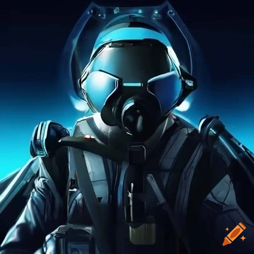 Futuristic cockpit with a human pilot on Craiyon