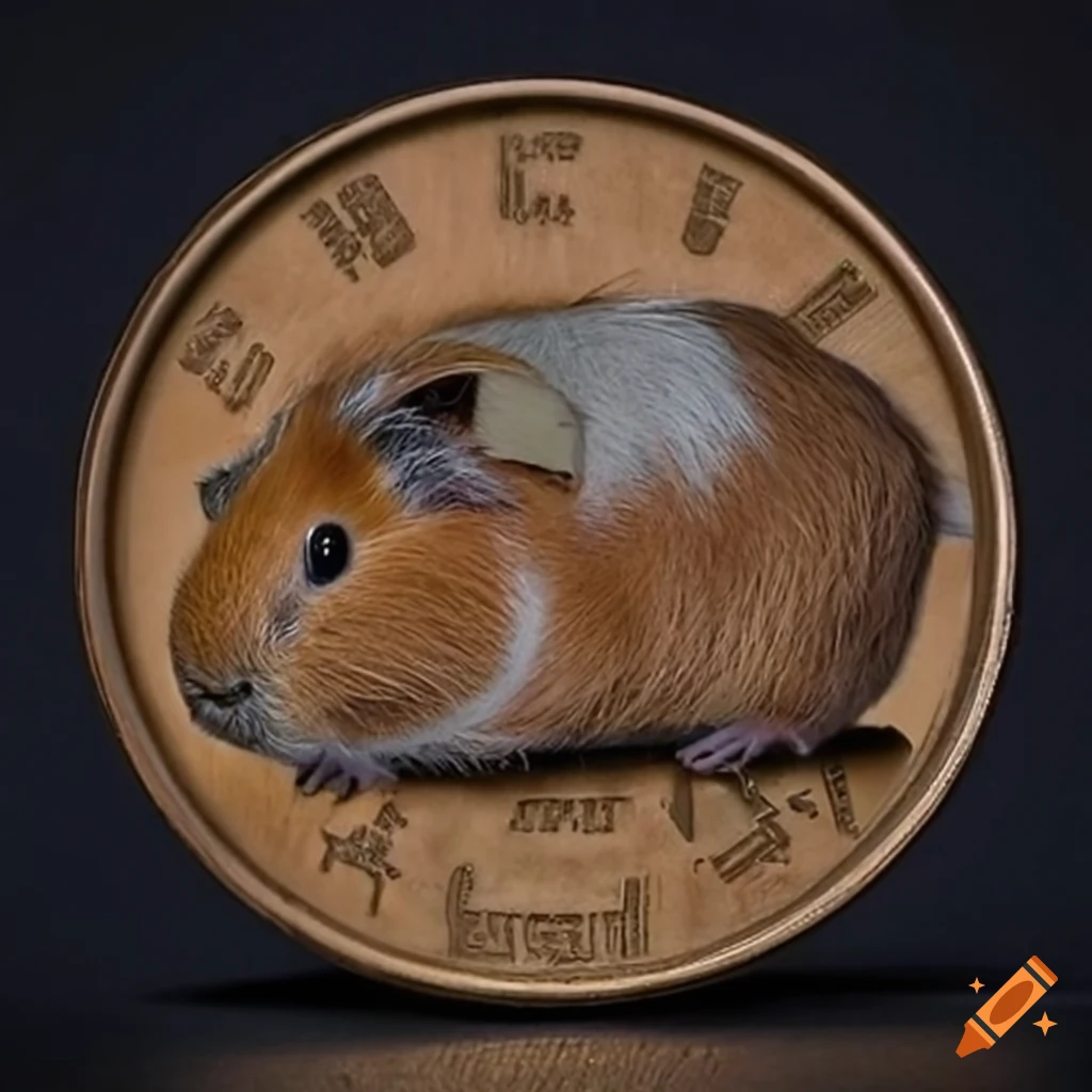 Guinea pig on a coin on Craiyon