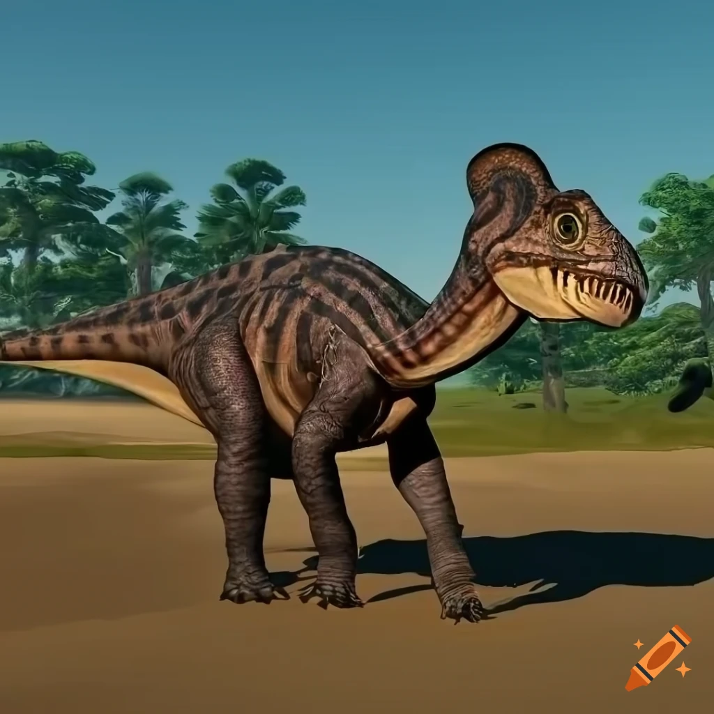 Colorful and detailed Hadrosaurus dinosaur on Craiyon