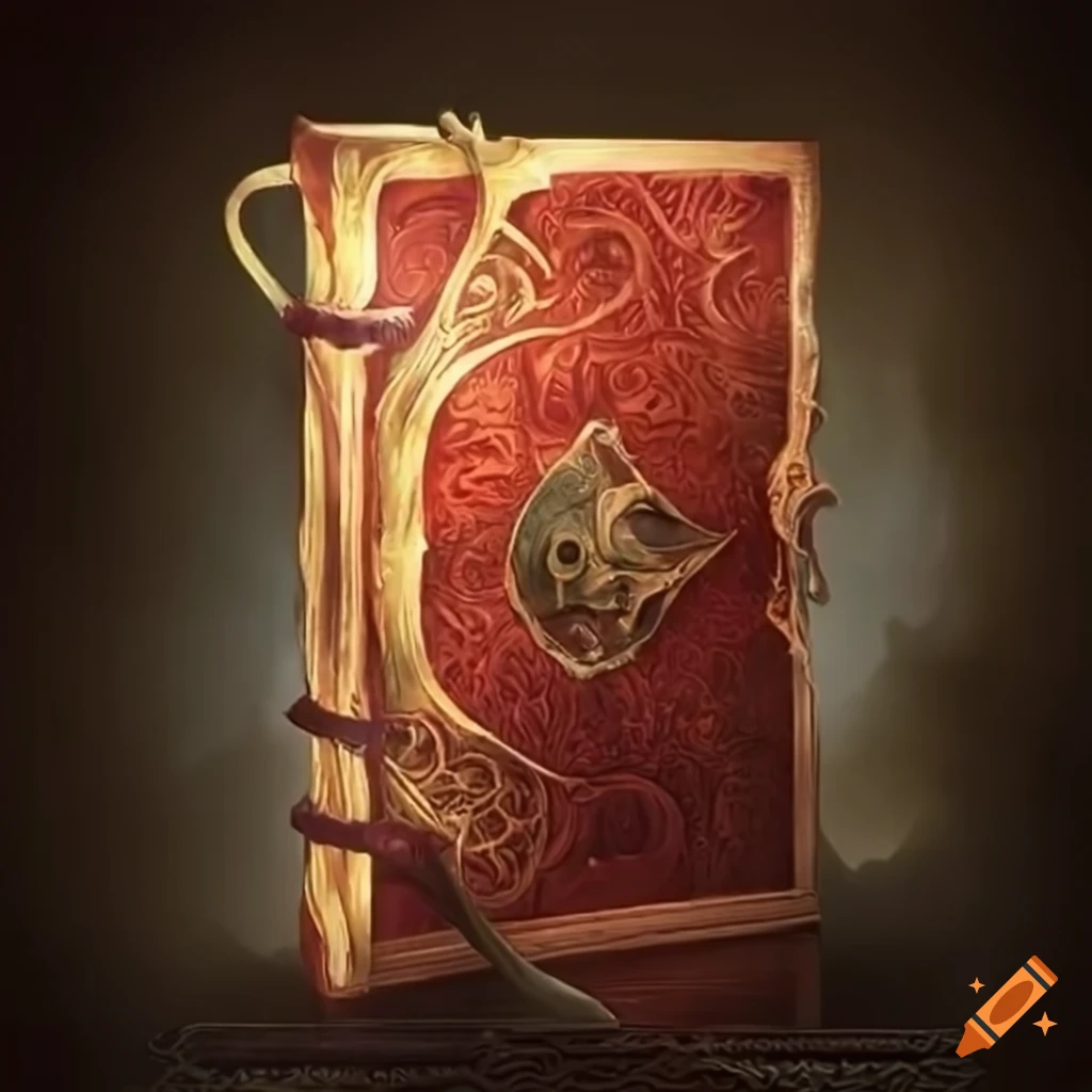 Fantasy grimoire tome book on Craiyon