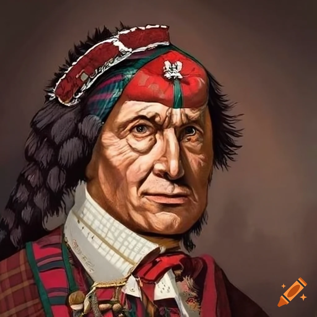 Portrait of stuart macrae, a highland chief who played for england on ...