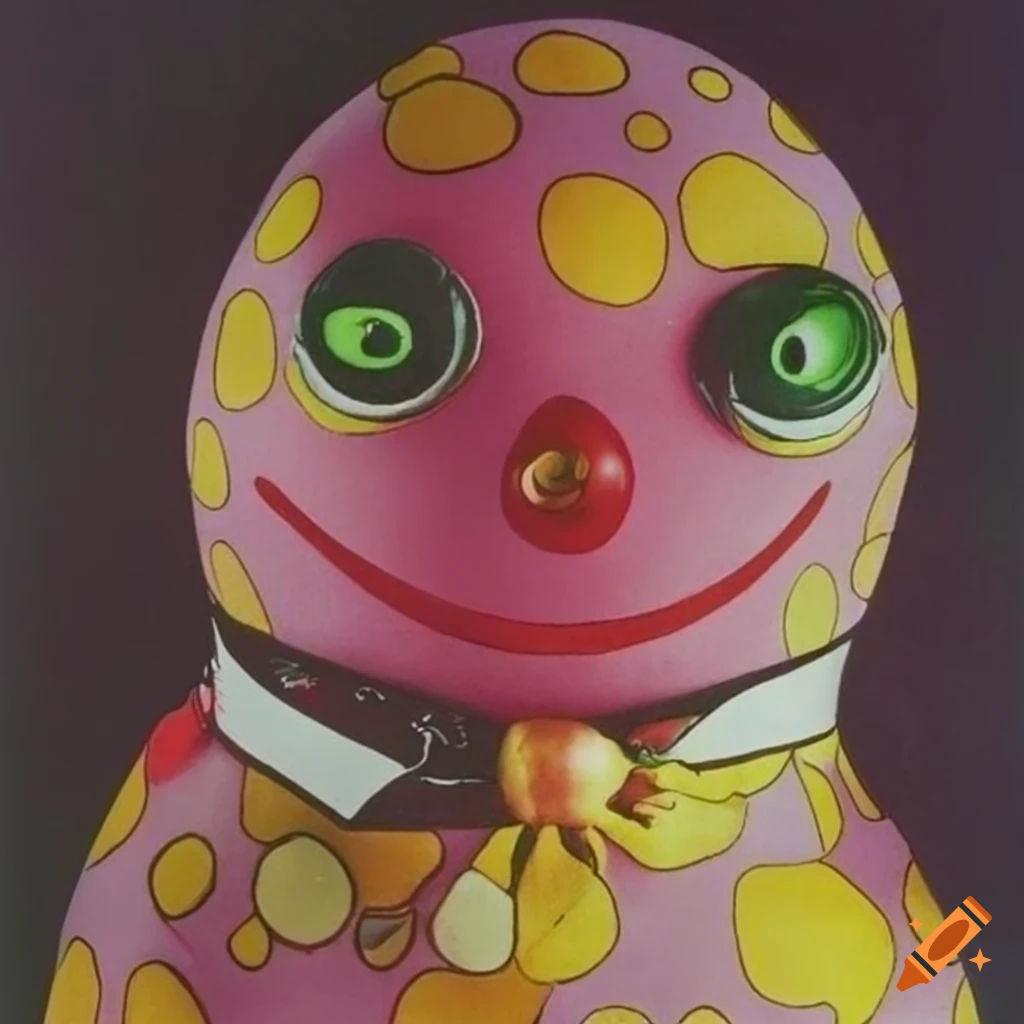 Poster of a horror film called "Mr Blobby" on Craiyon