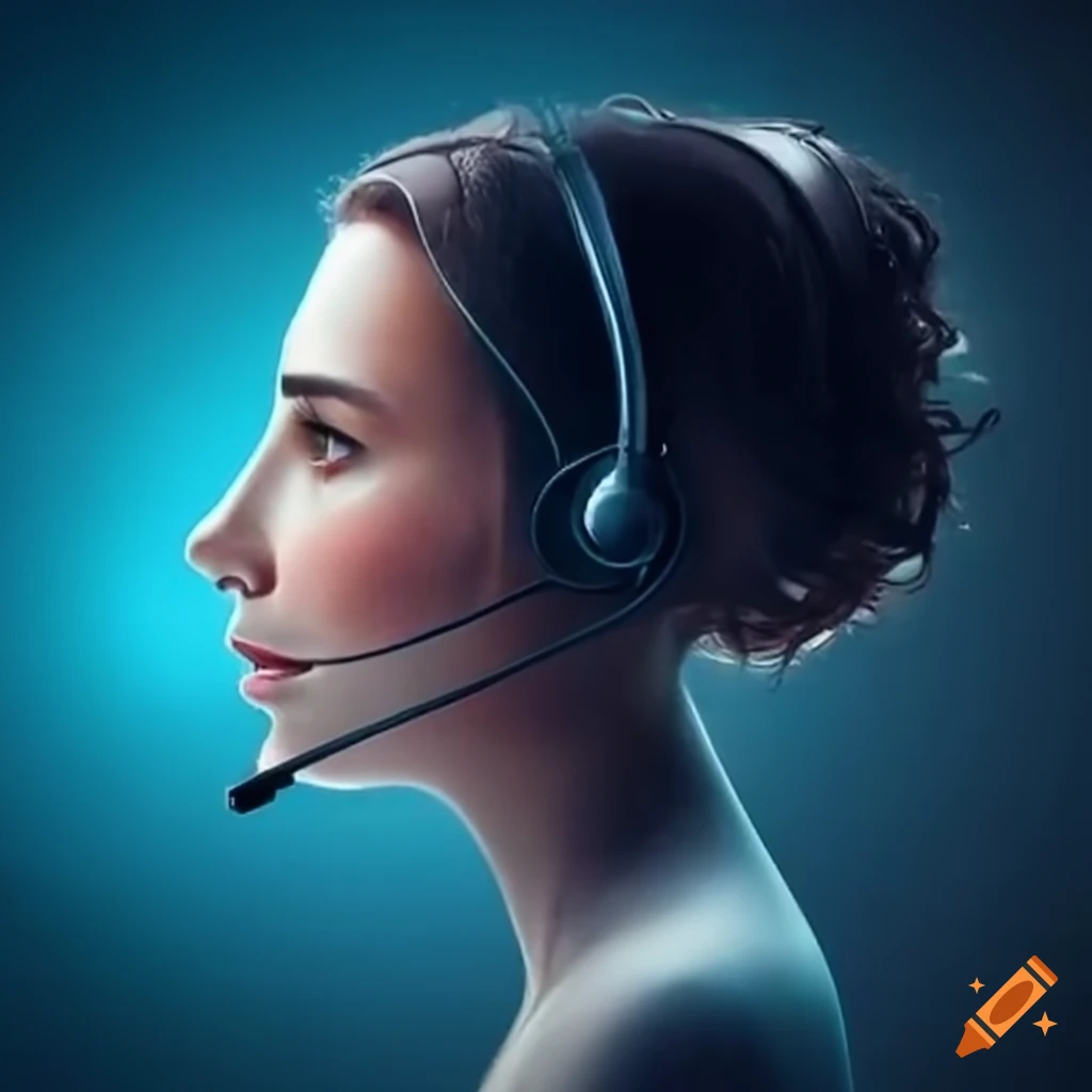 Illustration of a call center on Craiyon