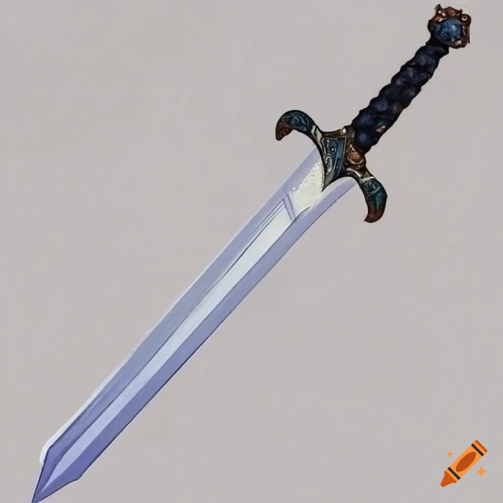 Green and gold sword on Craiyon