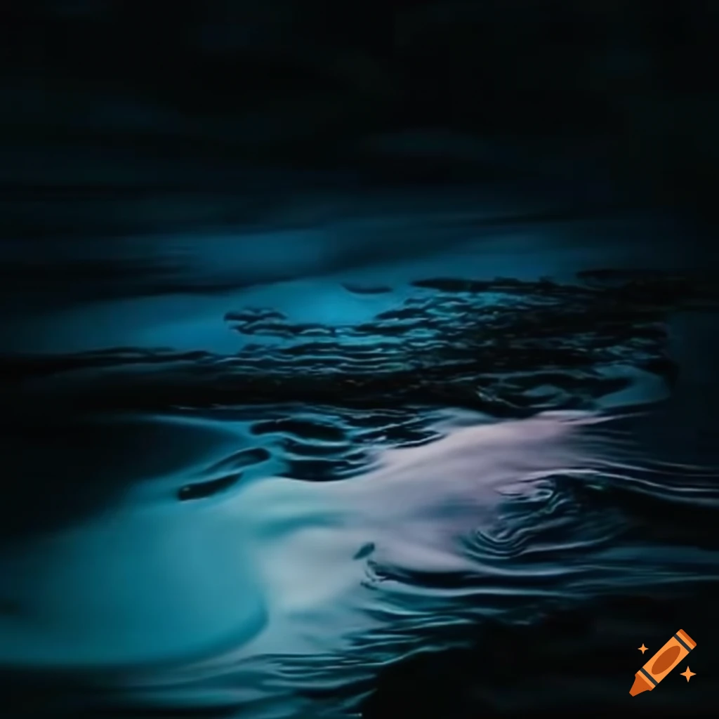 A shimmering silver river